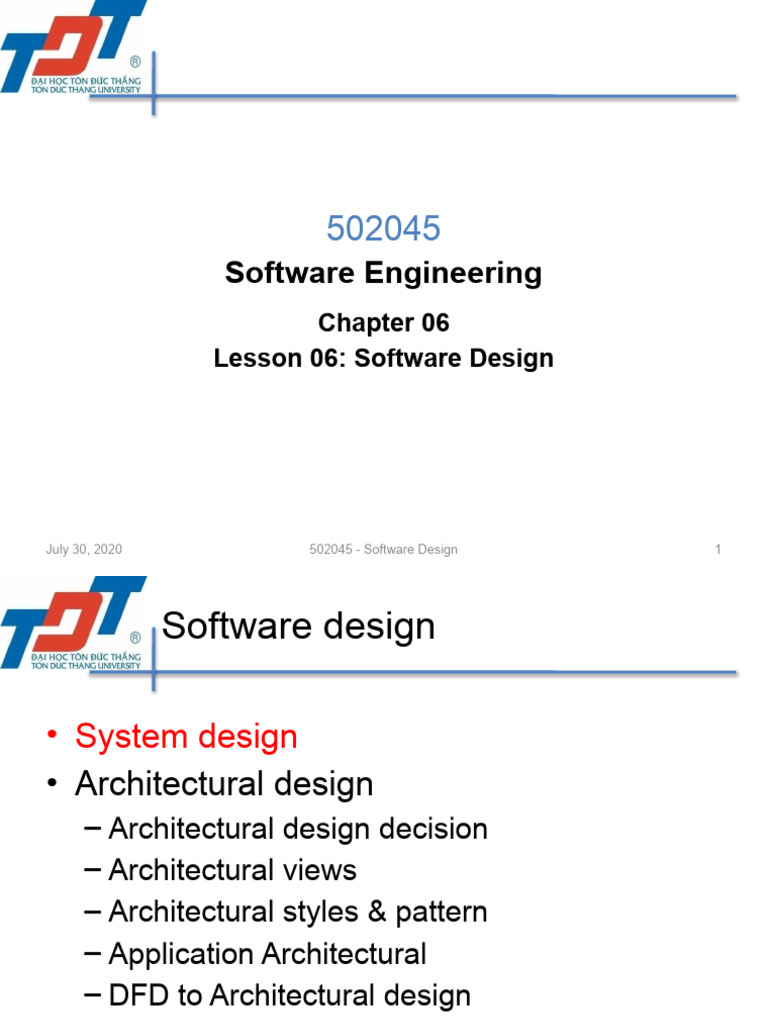 06 Software Design | Download Free PDF | Databases | Programming