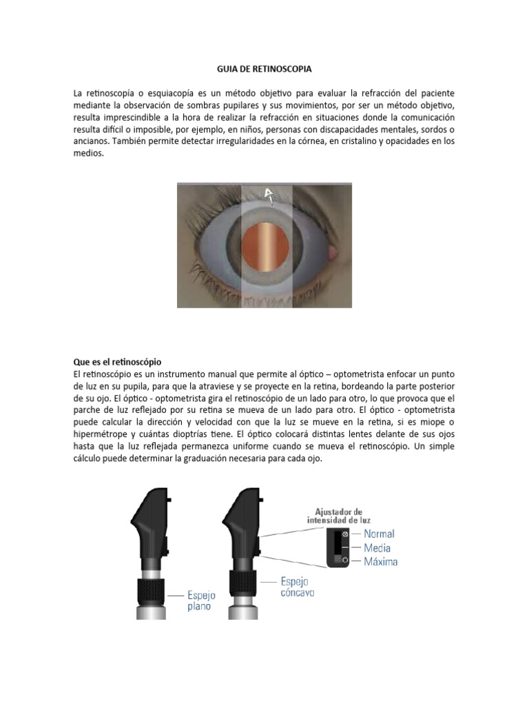 Guia de Retinos | PDF | Ojo humano | Óptica
