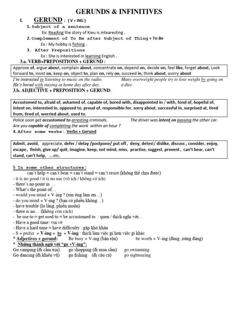 Infinitive and Gerund | PDF | Verb | English Language