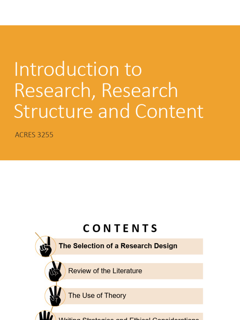 ACRES 3255 Sessions 1 and 2 Intro To Research Research Structure and Content | PDF | Qualitative ...