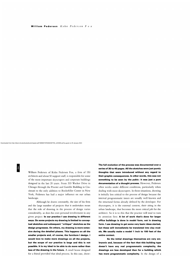William Pedersen - Kohn Pedersen Fox | PDF | Design | Drawing