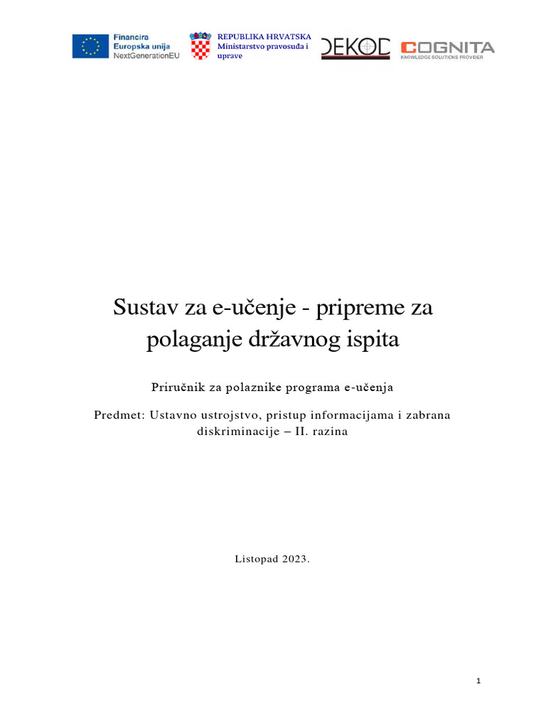 Državni Ispit - Ustavno Ustrojstvo - II Razina | PDF