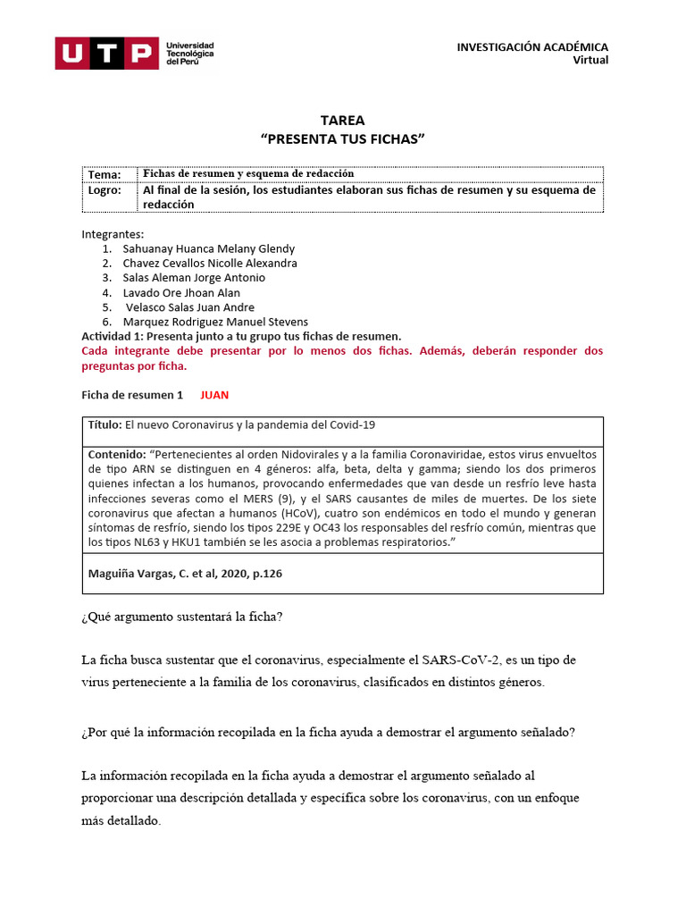 Semana 10 - Tarea - Presenta Tus Fichas de Resumen | PDF | Educación a distancia | Enseñando
