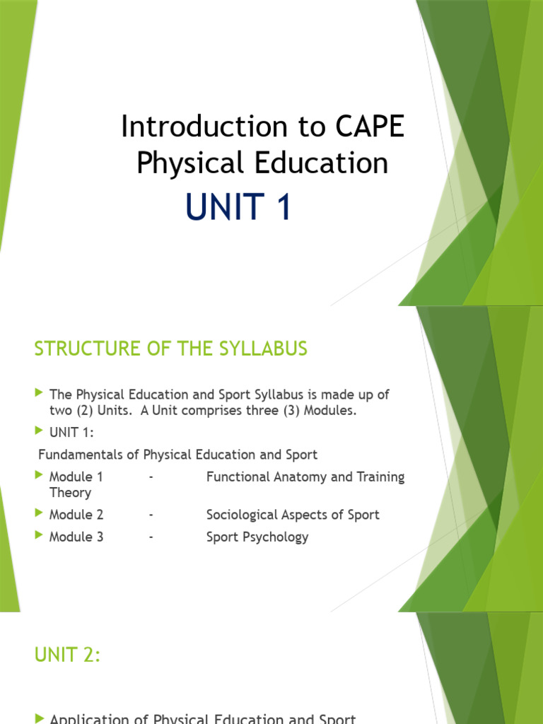 Introduction To CAPE | PDF | Sports