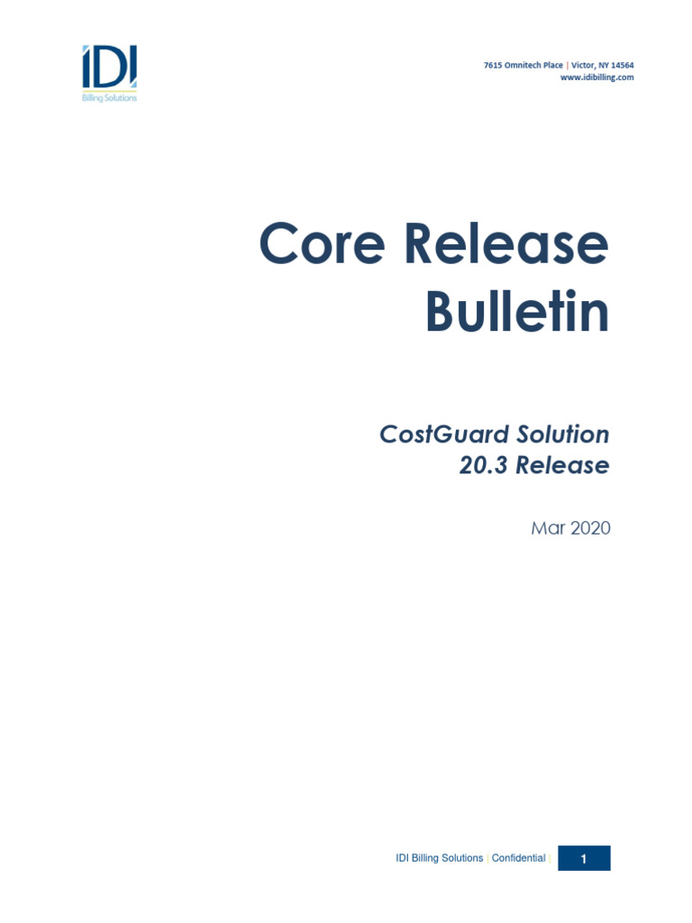 20.3 Core Release Bulletin | PDF | Invoice | Point Of Sale
