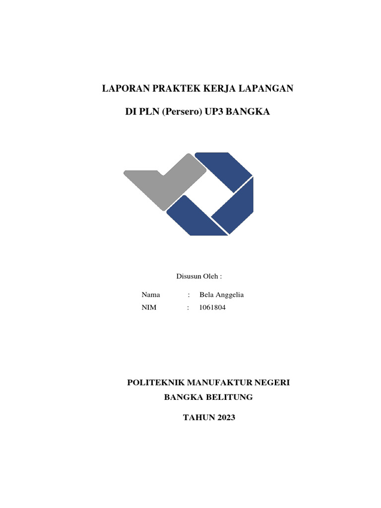 Laporan PKL Bela Anggelia di PLN Bangka | PDF