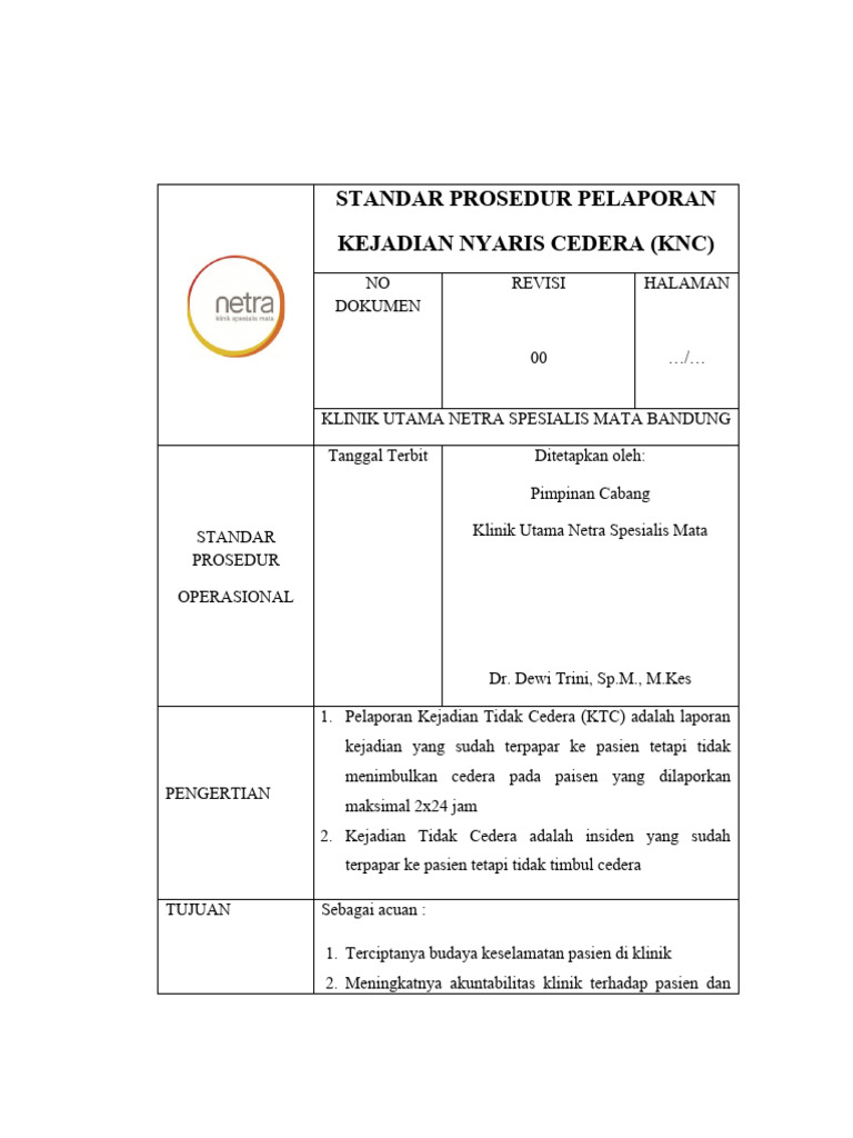 Sop KTC | PDF | Teknologi & Rekayasa