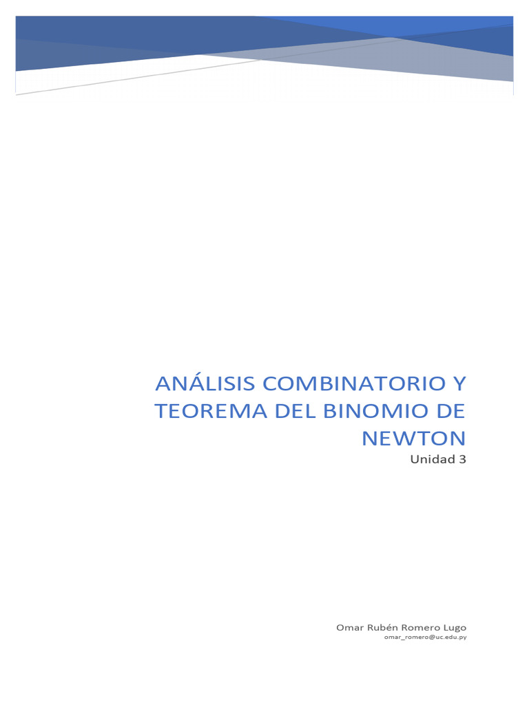 Unidad 3. Análisis Combinatorio-2 | PDF | Ecuaciones | Matemáticas