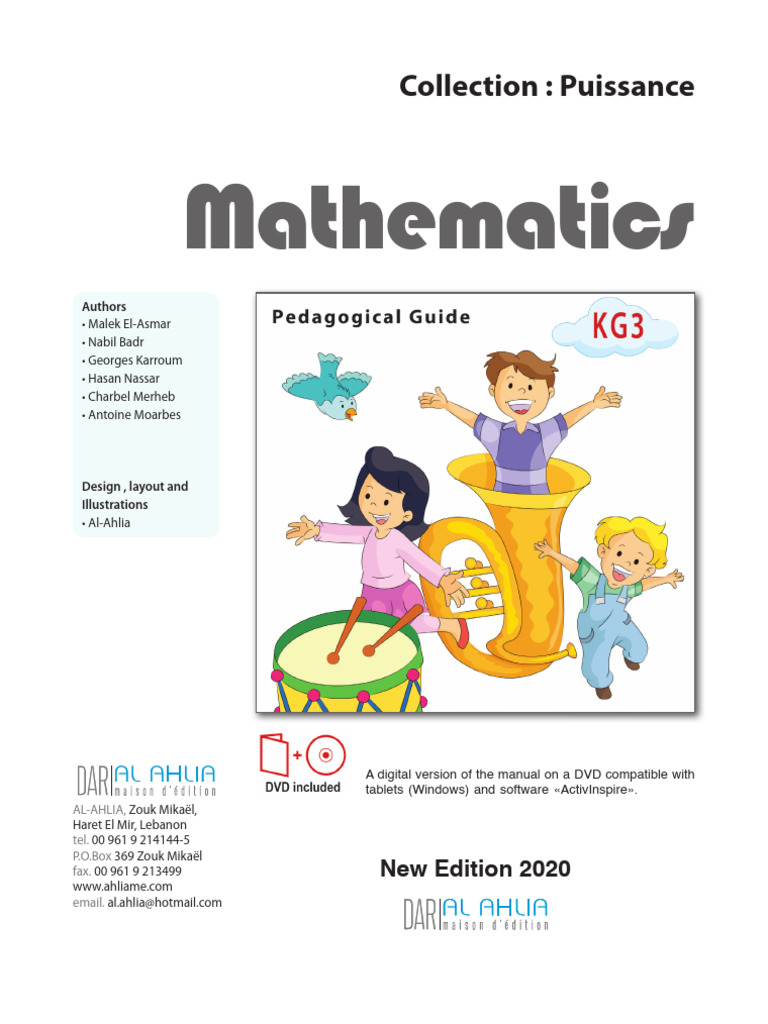 0-Pedagogical guide maths KG3 2020 | PDF | Shape | Mathematics