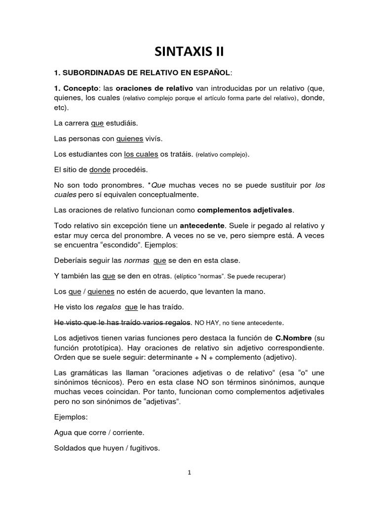 sintaxis ii julio borrego | PDF | Adverbio | Oración (Lingüística)