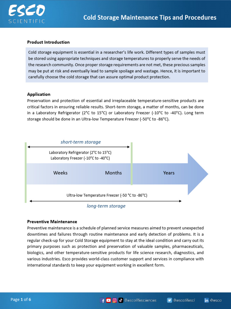 Cold Storage Maintenance Guidelines | PDF | Refrigerator | Vacuum Cleaner