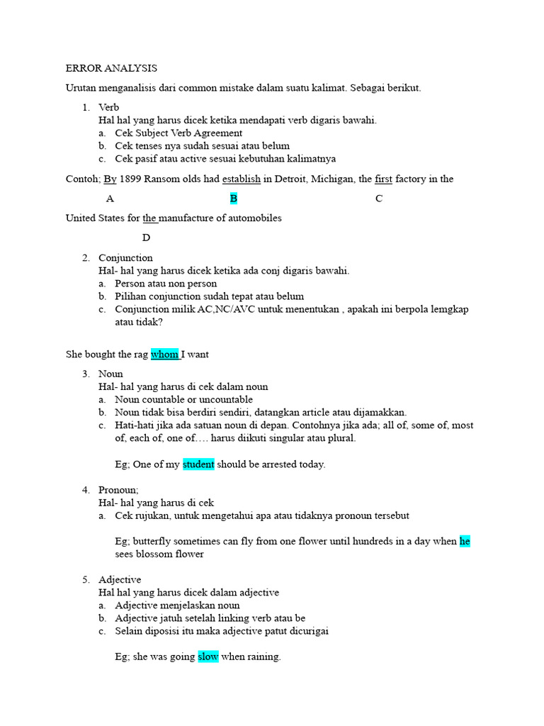 Error Analysis | PDF | Kesehatan Holistik