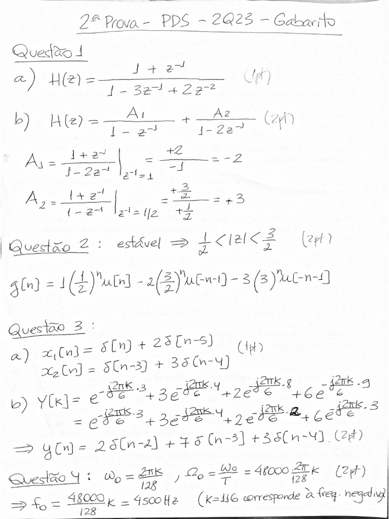 Gabarito P2 2Q23 | PDF