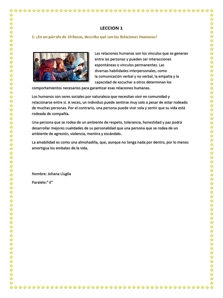 Introducción a las Relaciones Interpersonales | PDF | Relaciones ...