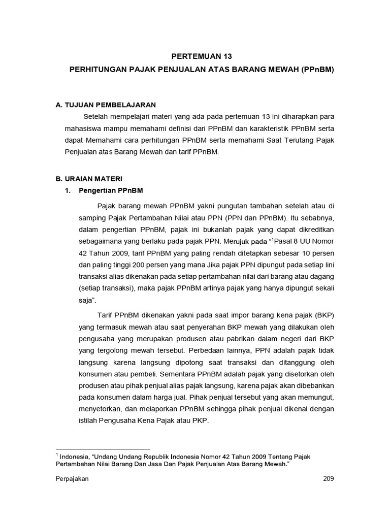 Panduan PPnBM untuk Mahasiswa | PDF