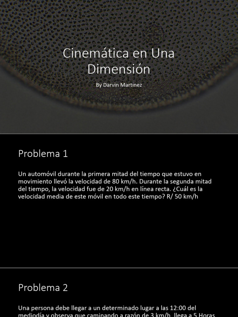 Cinemática en 1D | PDF
