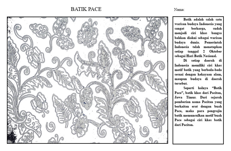Motif Batik Pace Khas Pacitan | PDF