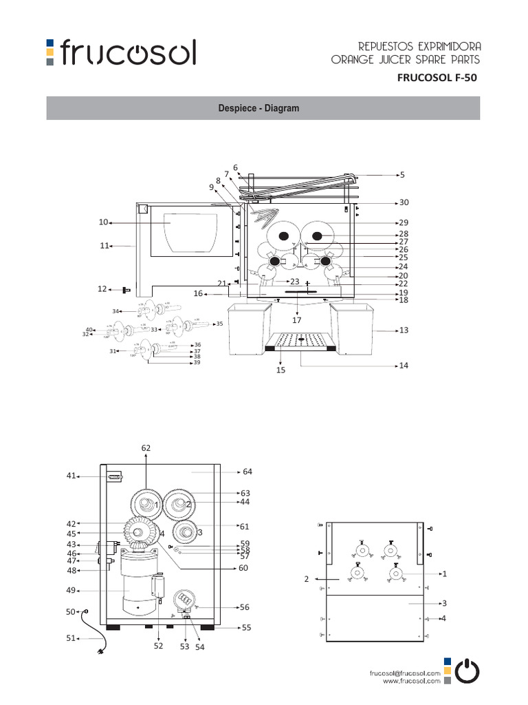 frucosol F50 despiece | PDF | Cantidades fisicas | Herramientas