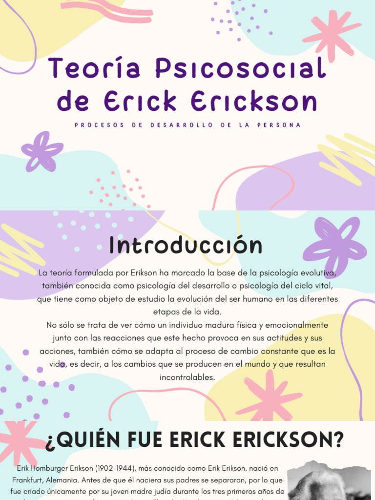 Teoría Psicosocial de Erick Erickson | PDF | Psicoanálisis | Sicología