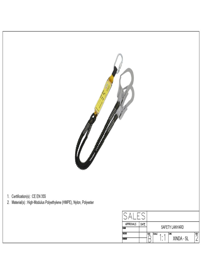 Safety Lanyard - Xinda | PDF | Technology & Engineering