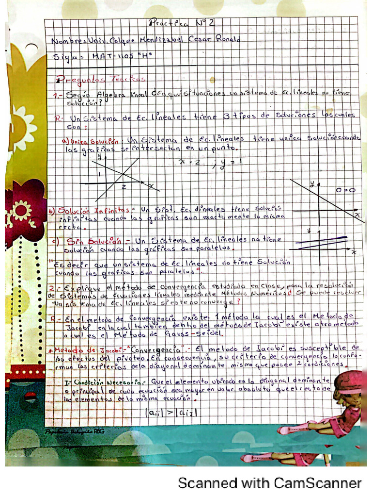 Práctica 3 Mat1105 Aux | PDF