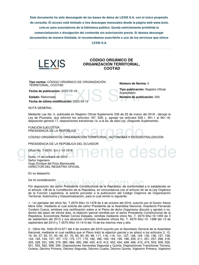 Cootad 2024: Actualización y Consulta | PDF | Gobierno | Ecuador