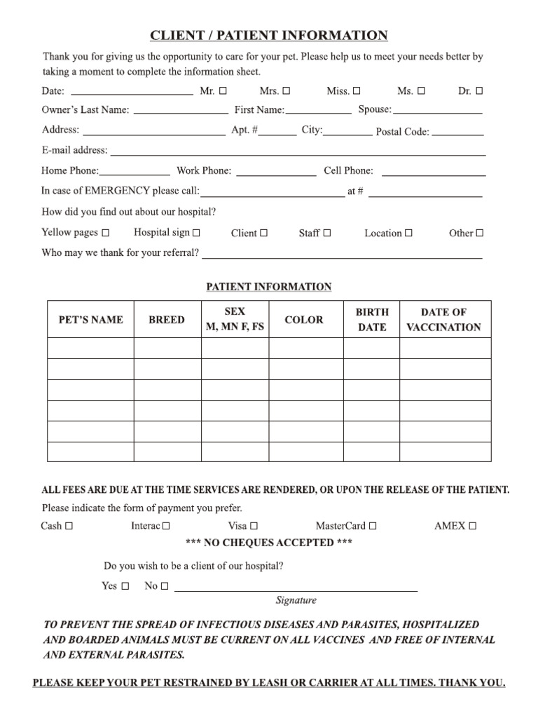New Patient Form | PDF