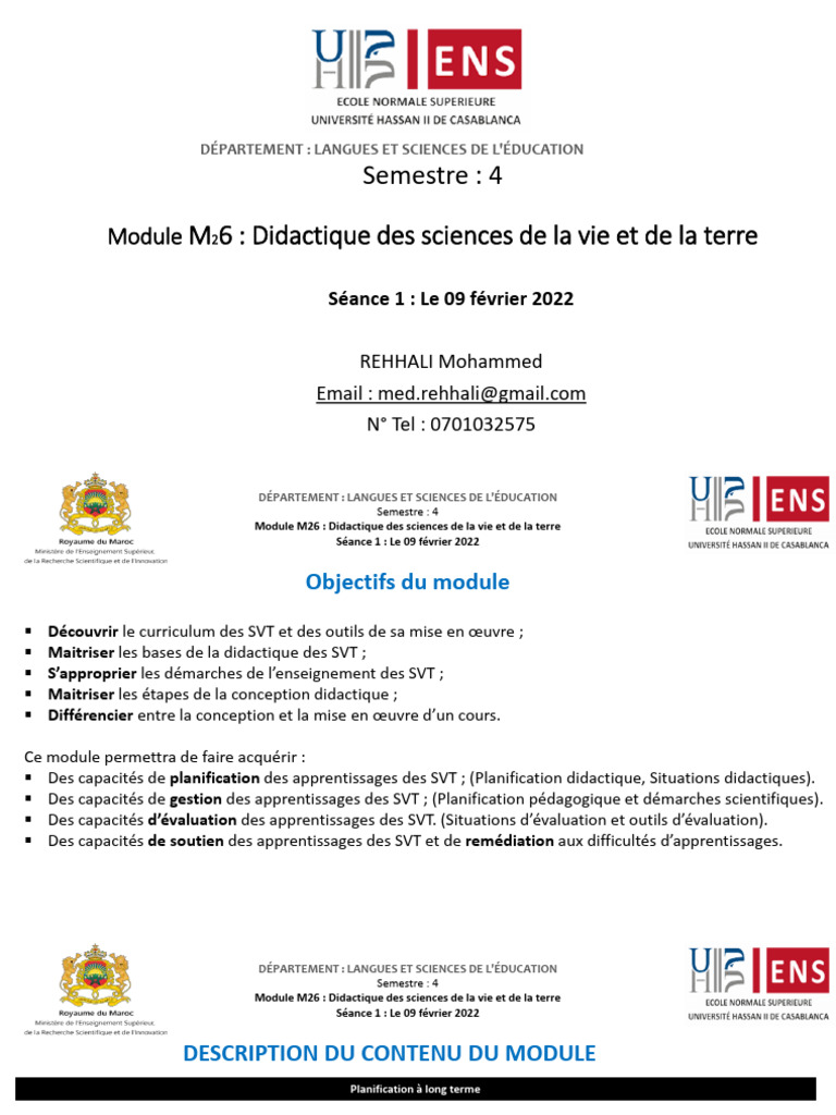 Didactique des SVT : Concepts et Méthodes | PDF | Compétence ...