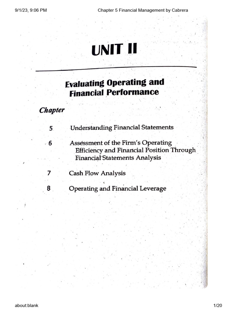 Chapter 5 Financial Management by Cabrera | PDF | Accounting | Figured Fabrics