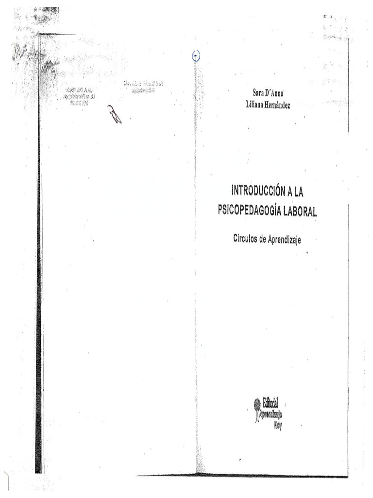 Introduccion A La Psicopedagogia Laboral | PDF