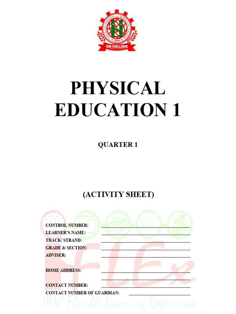 Physical Education 1: (Activity Sheet) | PDF | Flexibility (Anatomy ...