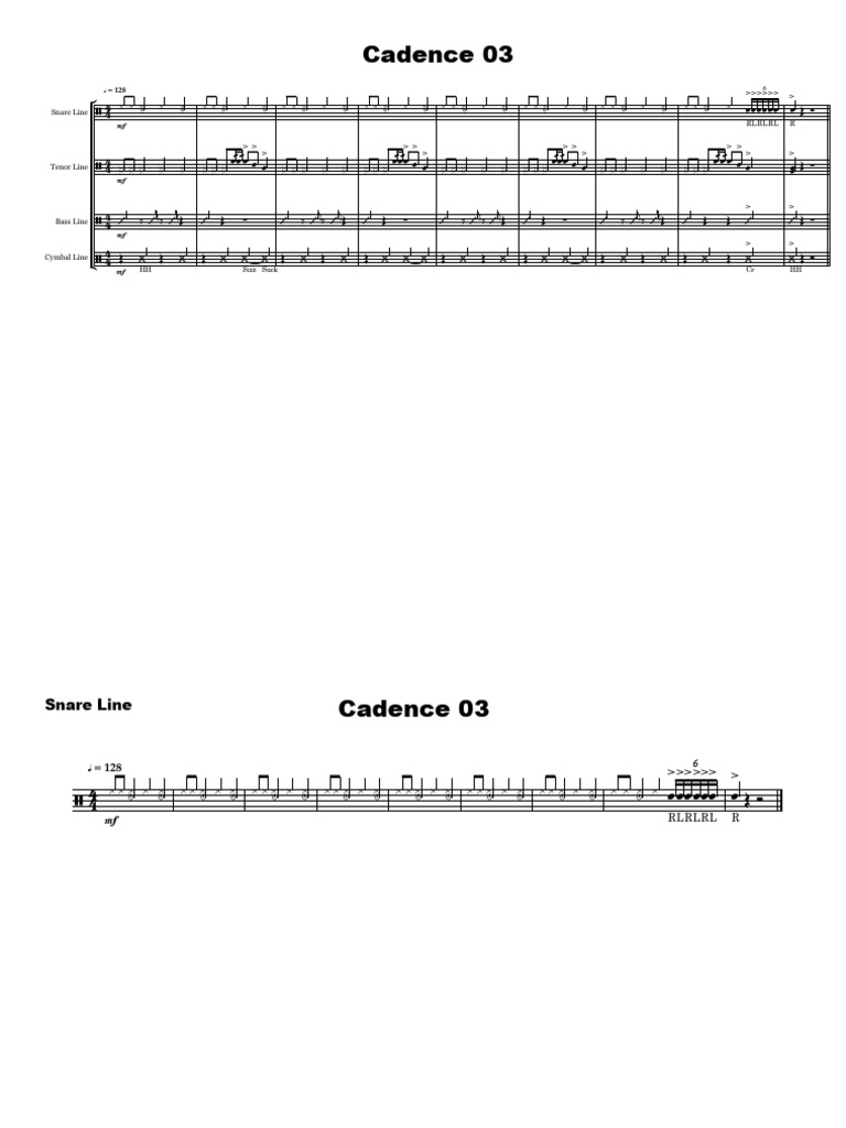 Cadence 03 Score and Parts | PDF