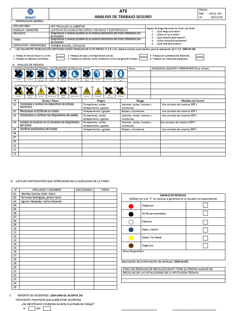 ATS Formato SENATI | PDF | Soldadura | Construcción