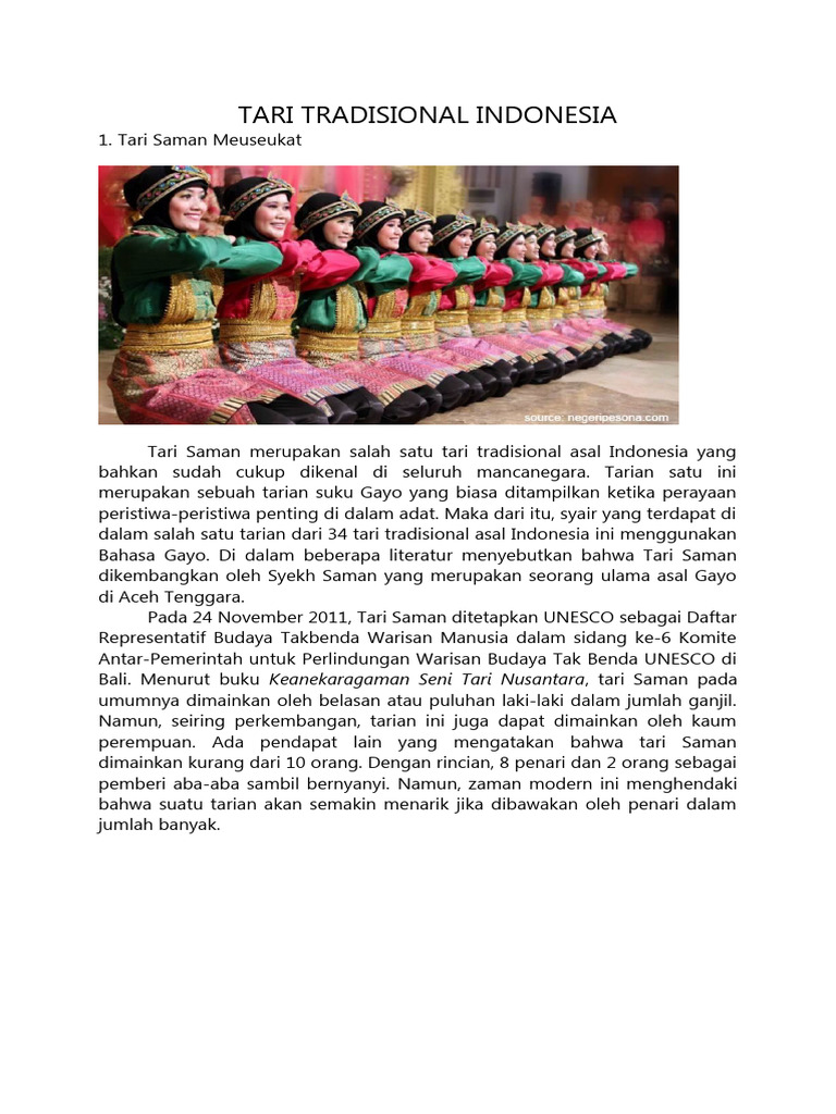 Kliping Tari Tradisional Kevin | PDF