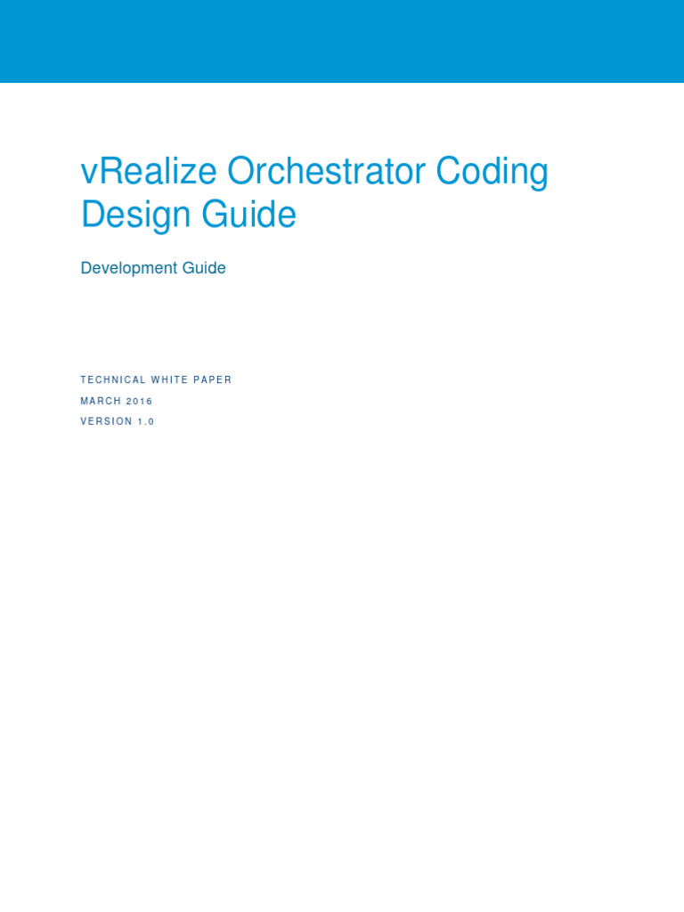 vrealize_orchestrator_coding_design_guide | PDF | Control Flow | Java Script