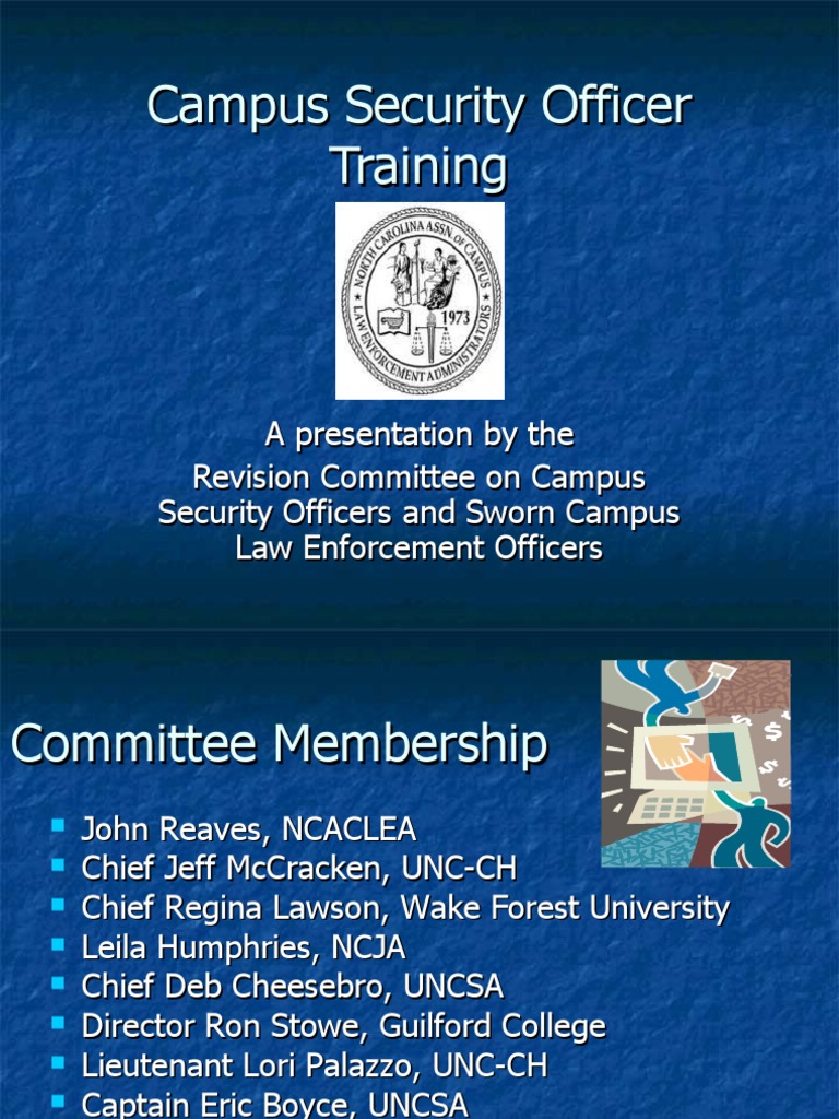 NCACLEA Campus Security Officer Training Course | PDF | Security Guard ...