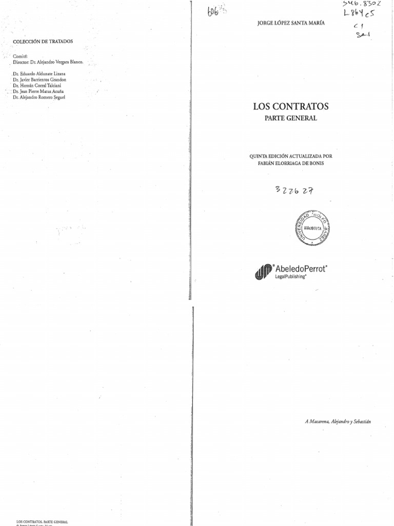 López Santa María, Jorge - Los Contratos. Parte General | PDF