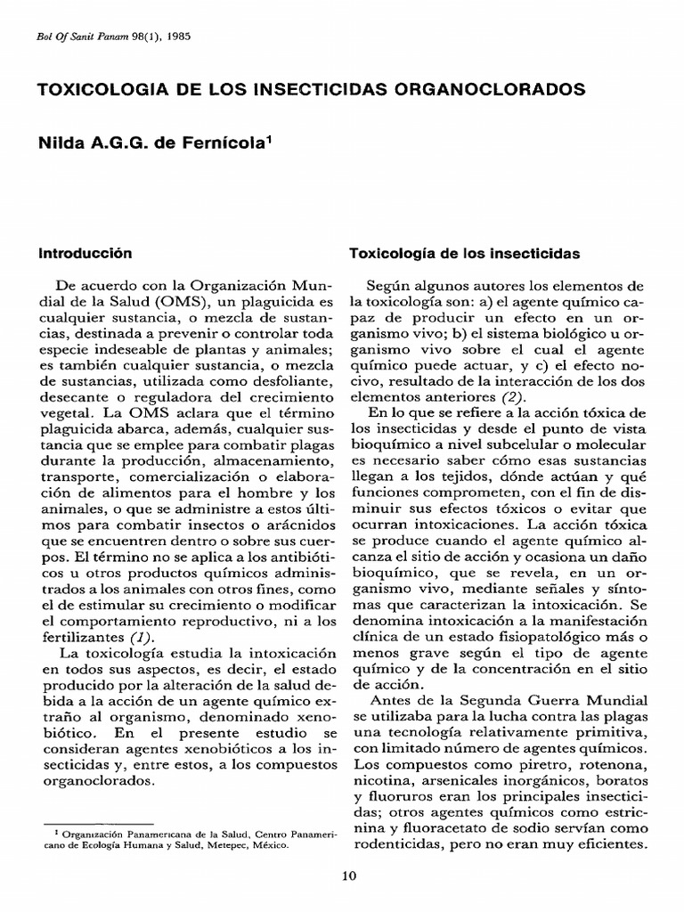 Monografia de Los Insecticidas | PDF
