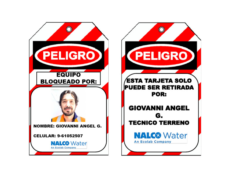 Formato Tarjeta de Bloqueo Gratis | PDF