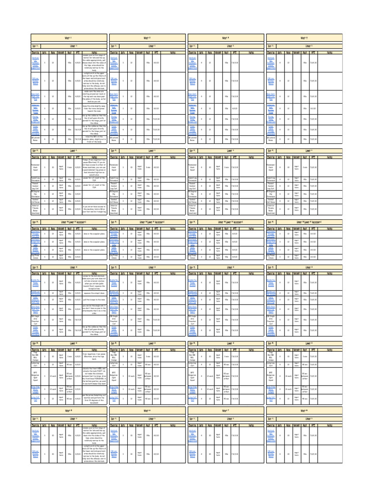 5 Day Split | PDF | Human Anatomy | Limbs (Anatomy)