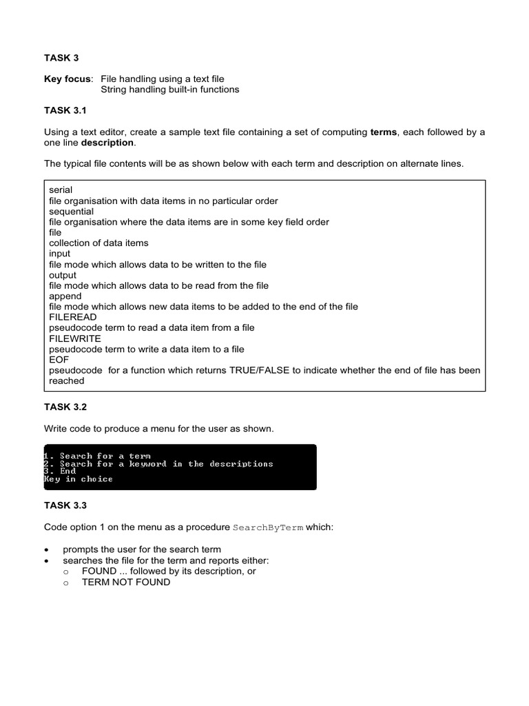 File Handling Programming Assignment | PDF File Handling Programming Assignment | PDF