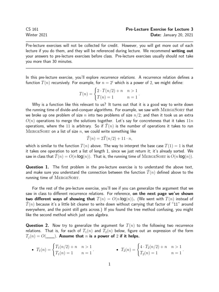 Lecture3 Pre | PDF | Computer Programming | Algorithms Lecture3 Pre | PDF | Computer Programming | Algorithms