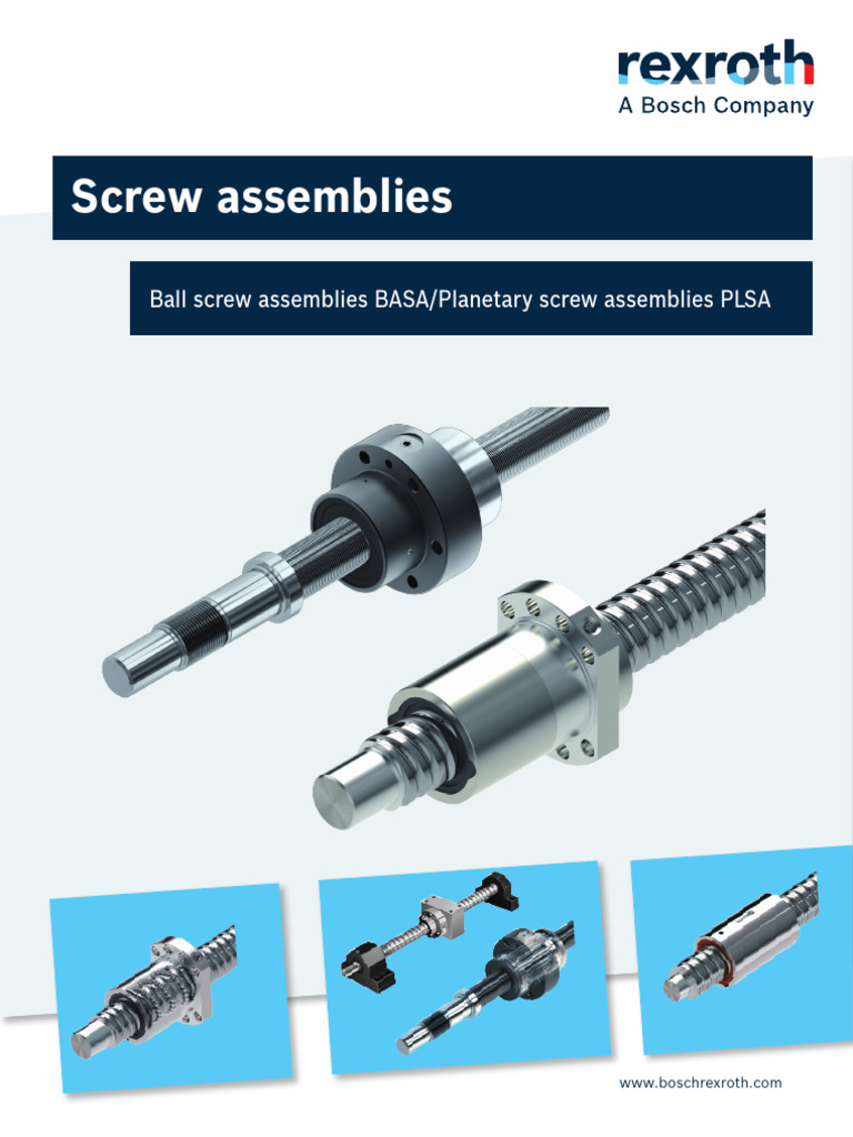 Bosch-rexroth Screw Assembies r999001185 202104 en Gewindetriebe-cu ...