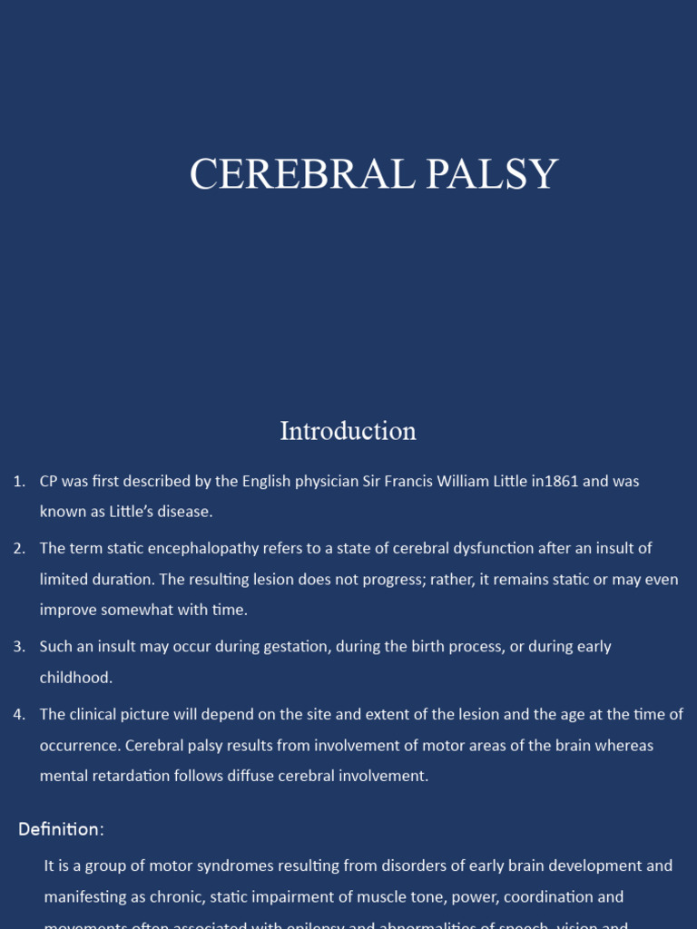 Cerebral Palsy | Download Free PDF | Cerebral Palsy | Cerebral Cortex