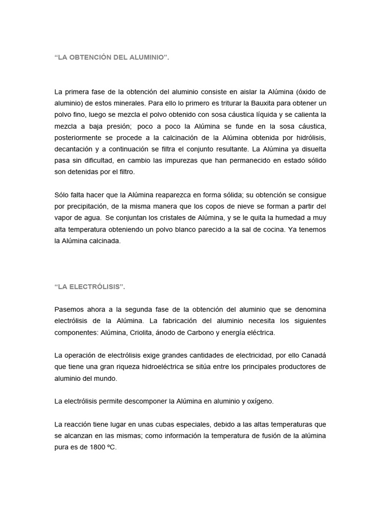 Estructura Del Aluminio