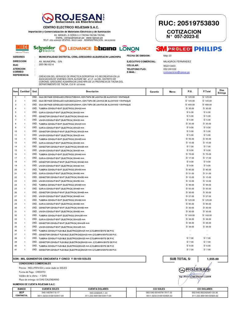 Cotizacion 057-2023 Mdcgal 3 | PDF