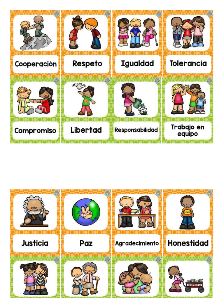 Tipos De Valores Pdf Libertad Sociedad - Free Word Template