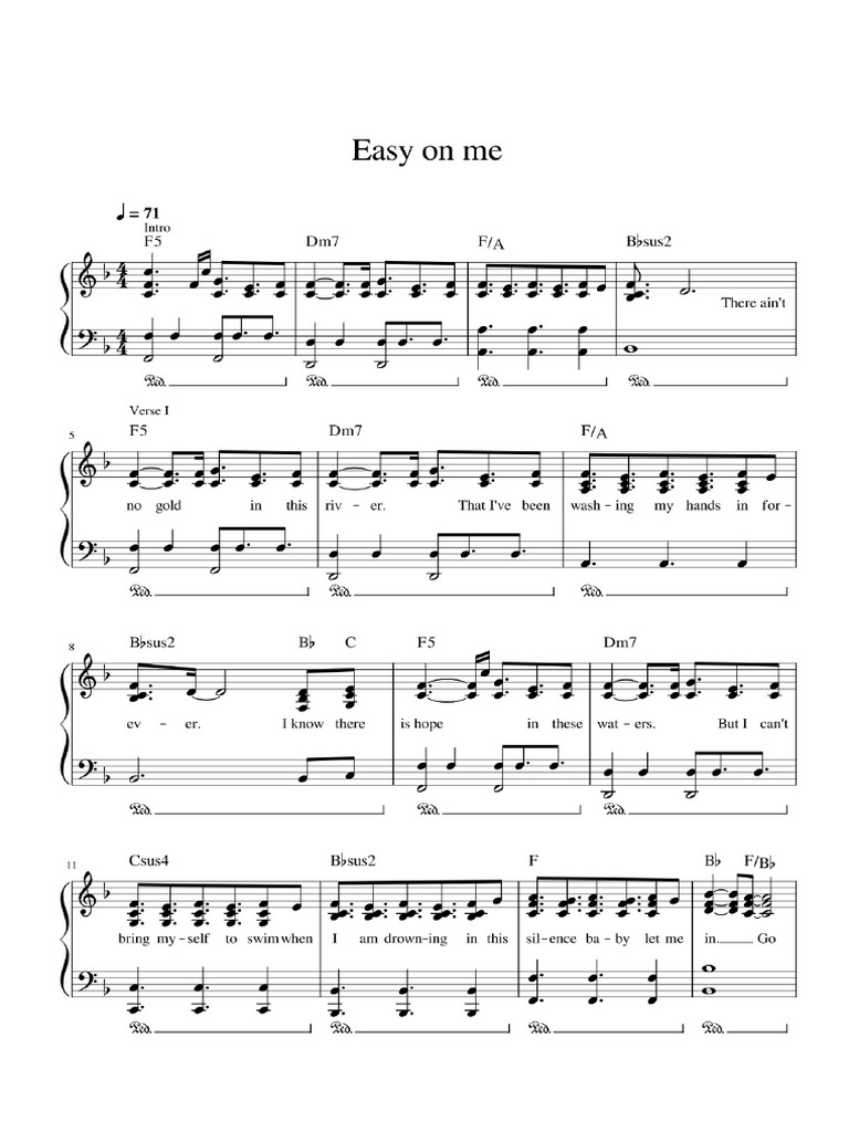 Easy On Me Adele | PDF