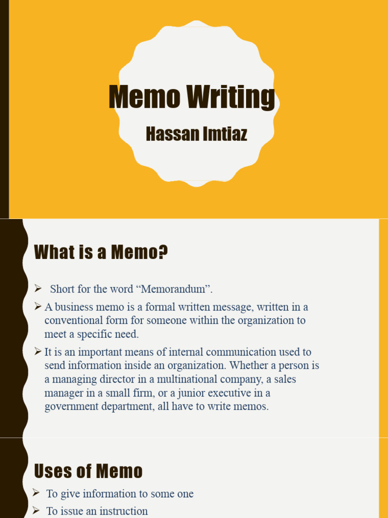 Memo | PDF | Memorandum | Communication