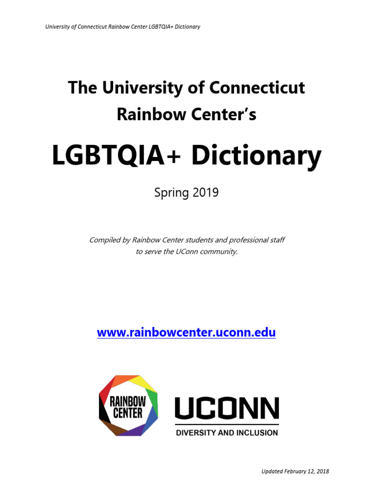 LGBTQIA Dictionary FINAL Spring 18 | PDF | LGBTQIA+ Studies | Transgender